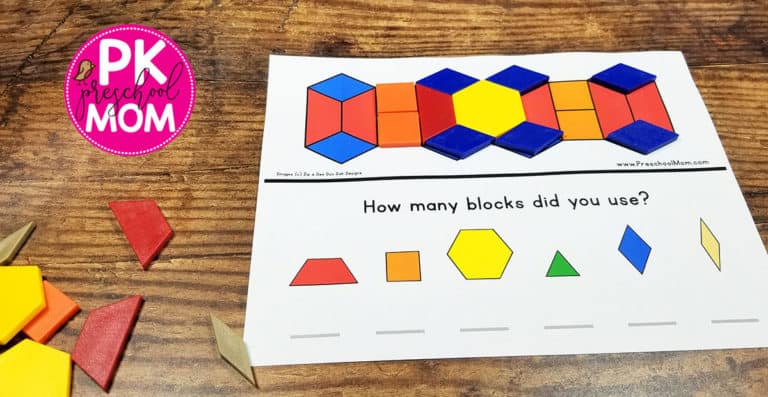 Pattern Block Templates Preschool Mom